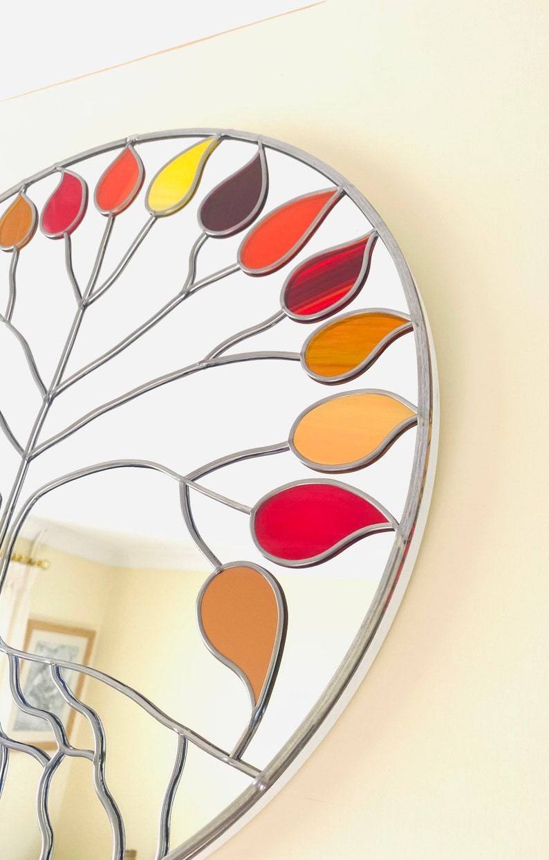Art Deco Tree of Life Mirror - Autumn Blaze - Etsy UK