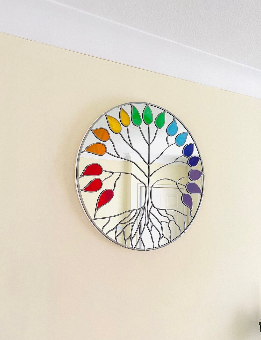 Art Deco Tree of Life Mirror - the Chakras - Etsy UK