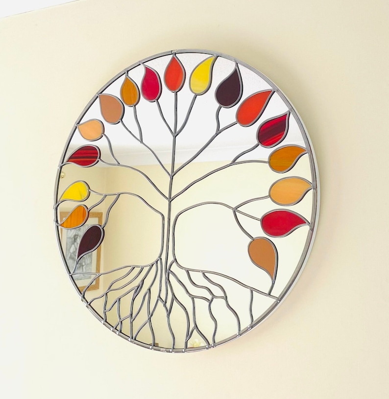 Art Deco Tree of Life Mirror - Autumn Blaze - Etsy UK