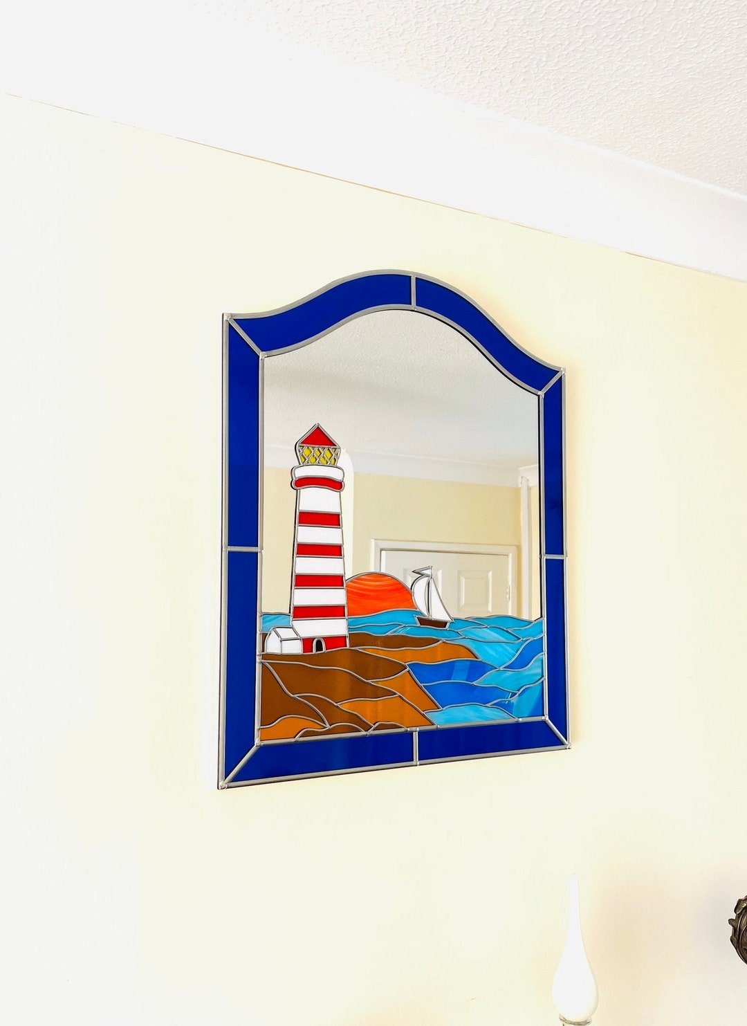 Art Deco Lighthouse Mirror - Etsy