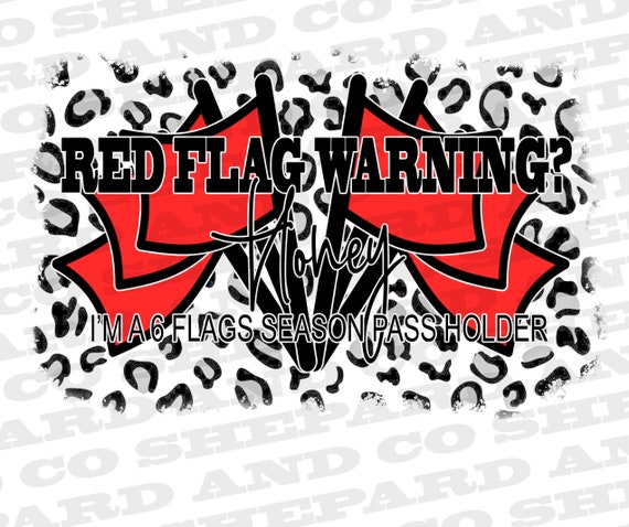 Sublimation Digital PNG Download Red Flag Warning Funny - Etsy