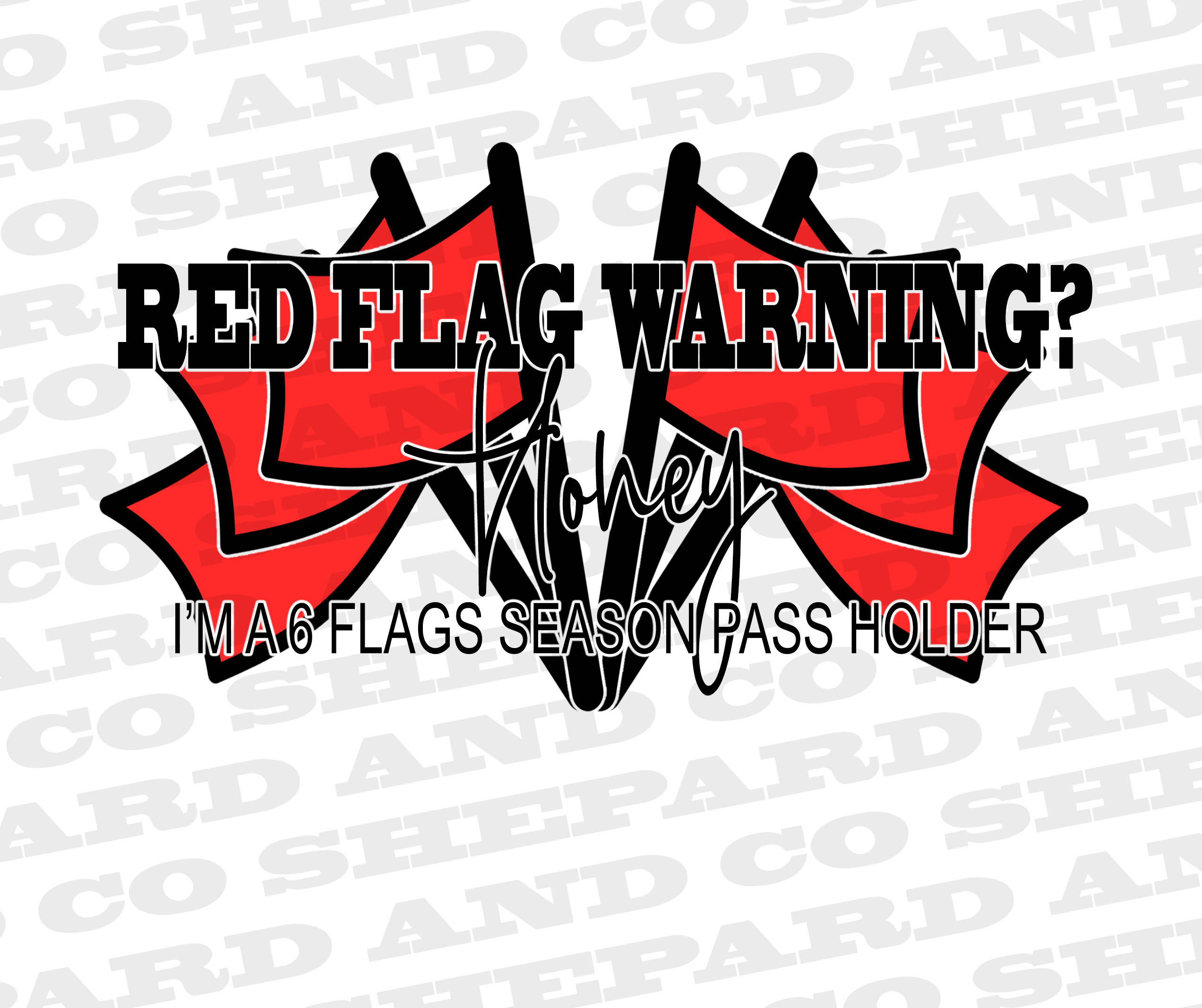 Sublimation Digital PNG Download Red Flag Warning Funny - Etsy