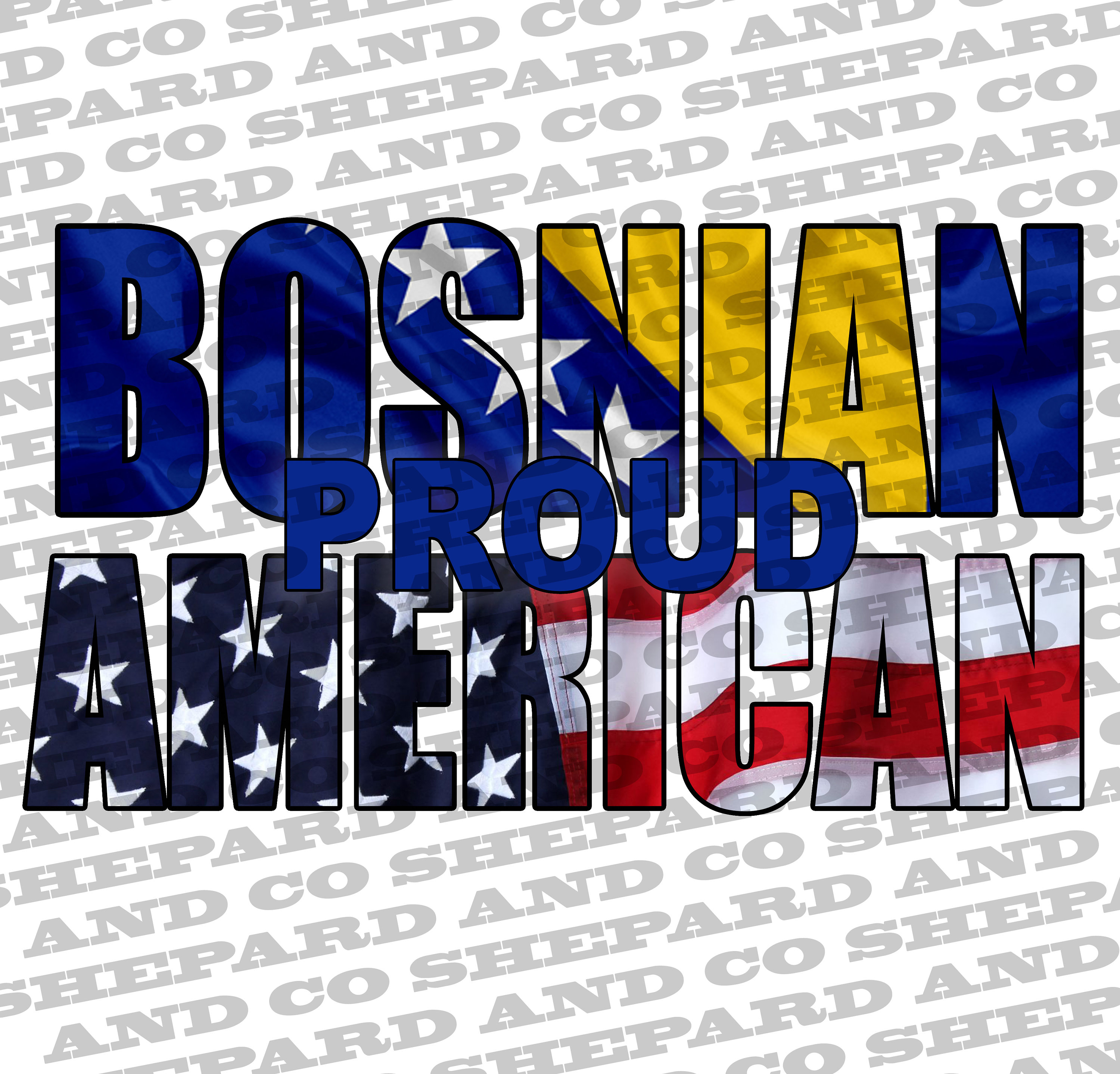 Proud Bosnian American Sublimation PNG Digital Commercial - Etsy