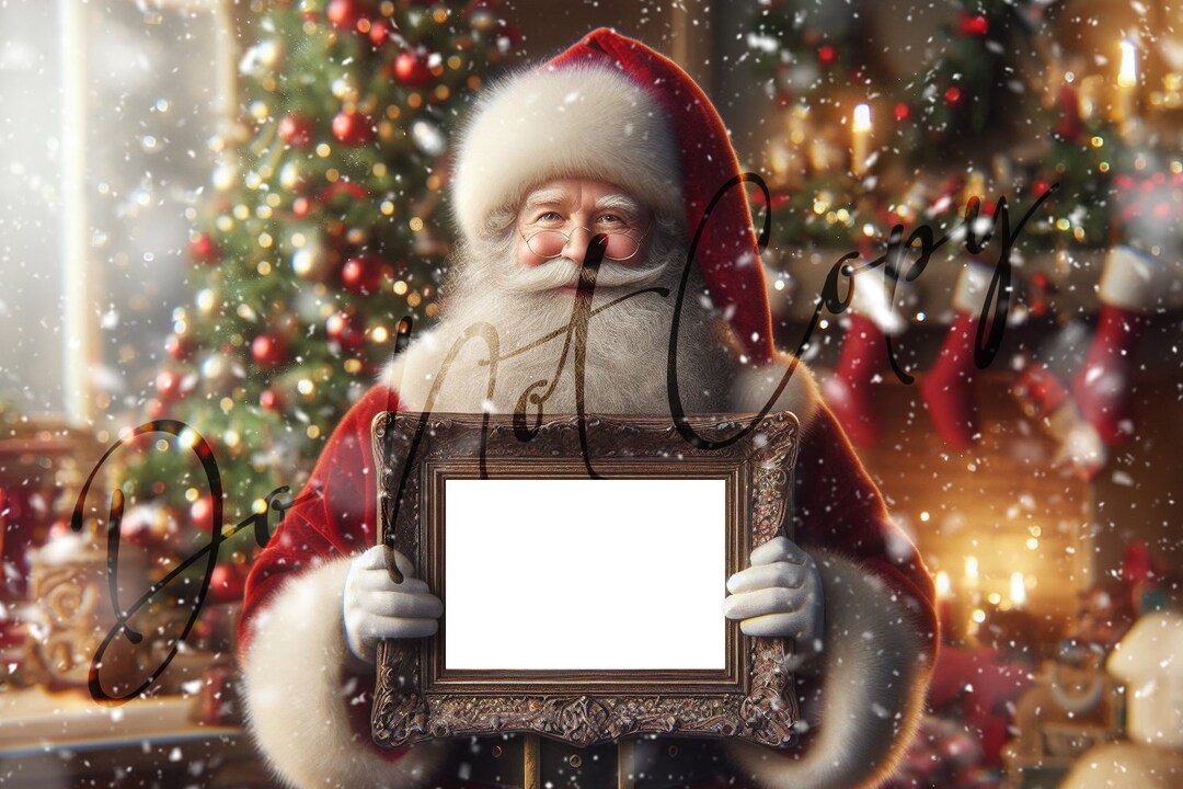 Santa Photo Frame Digital Composite File PSD and JPEG - Etsy