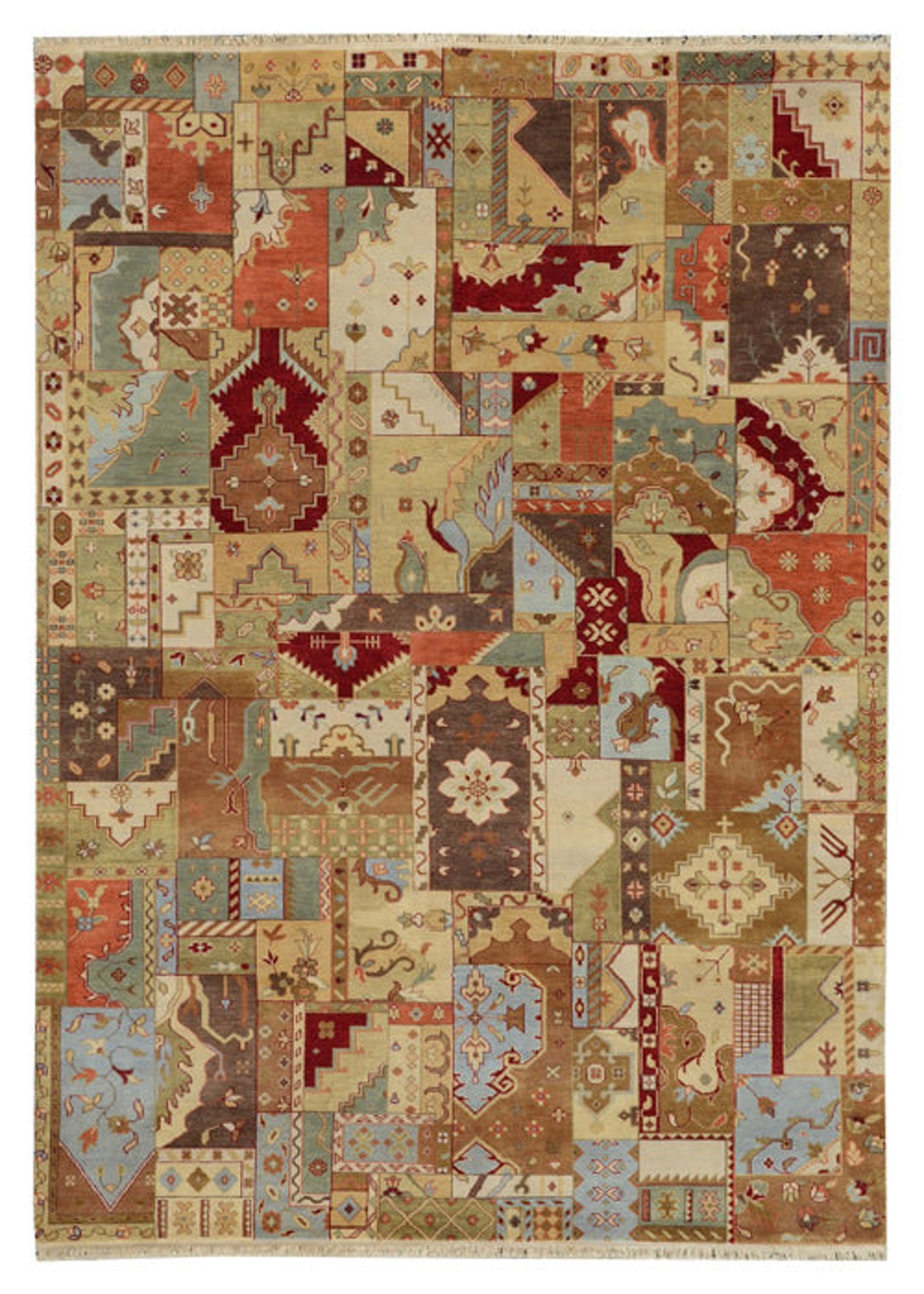 9' X 11' Agra Patchwork Design Rug - Etsy