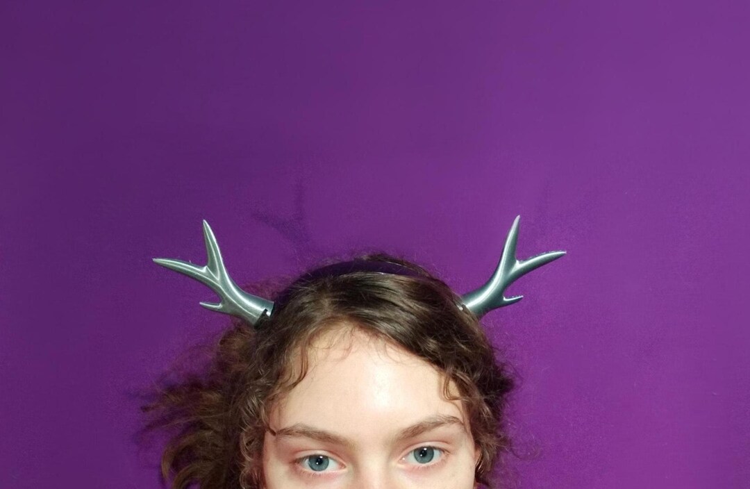 Mini Silver Deer Antlers Cosplay for Headset ~ Yule ~ Reindeer Headband ...