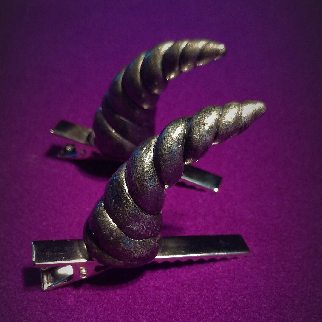 Devil Horn Hair Clips Cosplay Festival Demon Club Wear Unicorn Style ...