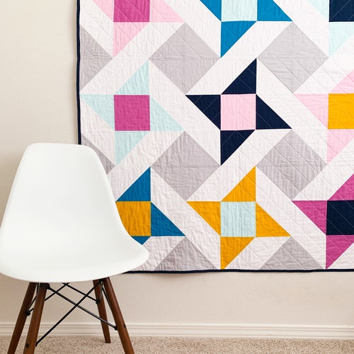 PDF Pattern Staggered Stars Quilt 6 Sizes Baby Lap Twin - Etsy