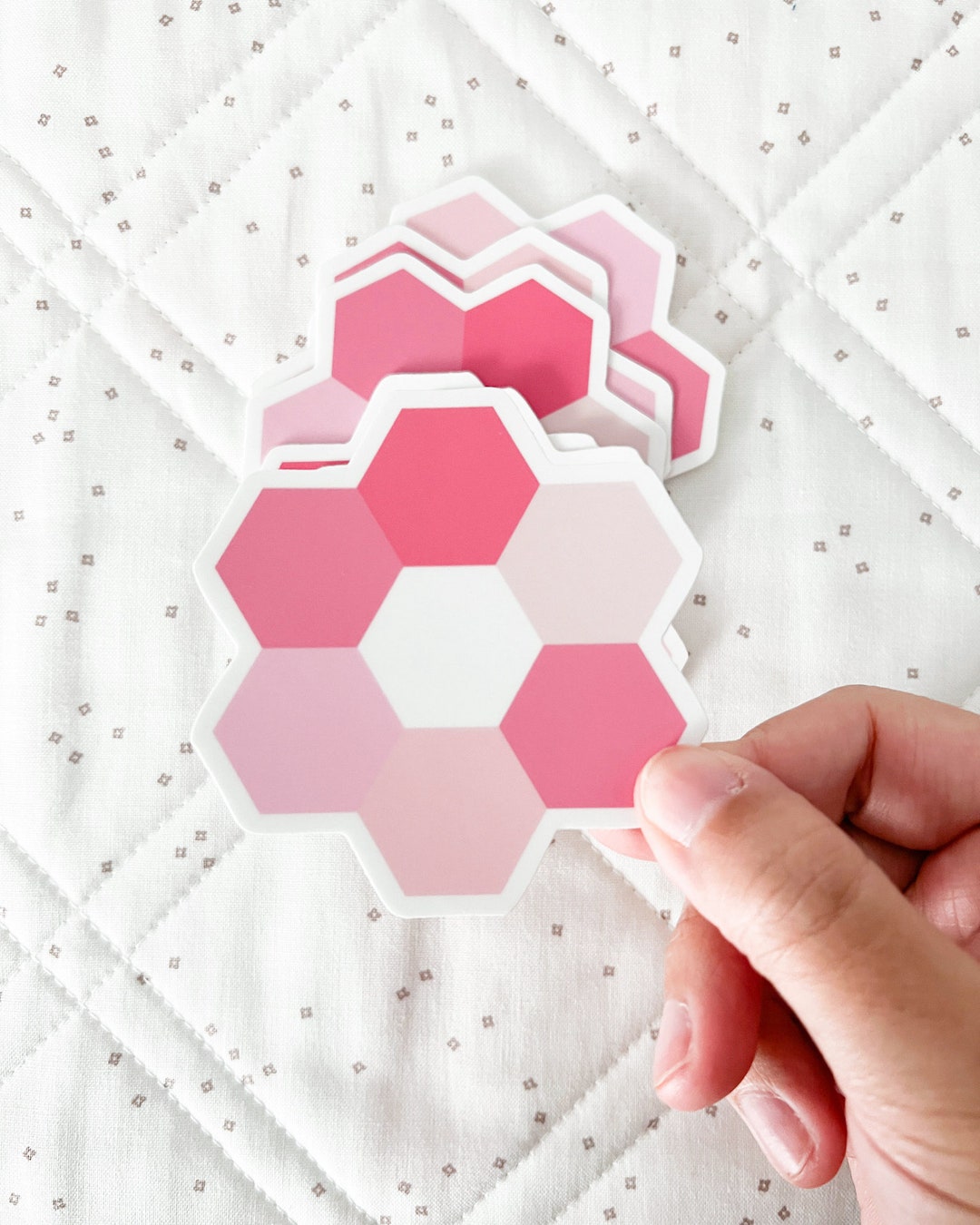 Hexie Blooms Vinyl Sticker - Etsy