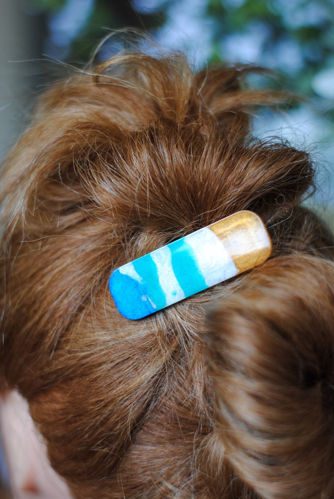 Beach Hair Clip | Waves & Sand | Wedding Hair | Shimmer Barrette ...