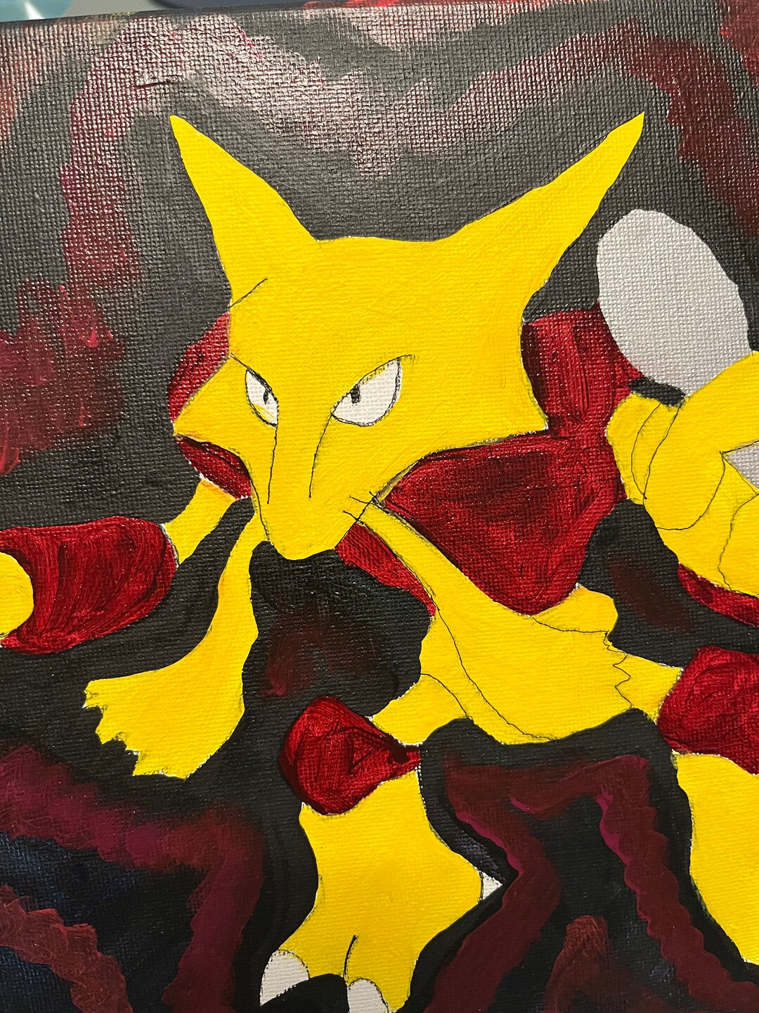 Alakazam, Mewtwo, Pikachu/pichu/raichu Paintings, Acrylic Paintings - Etsy