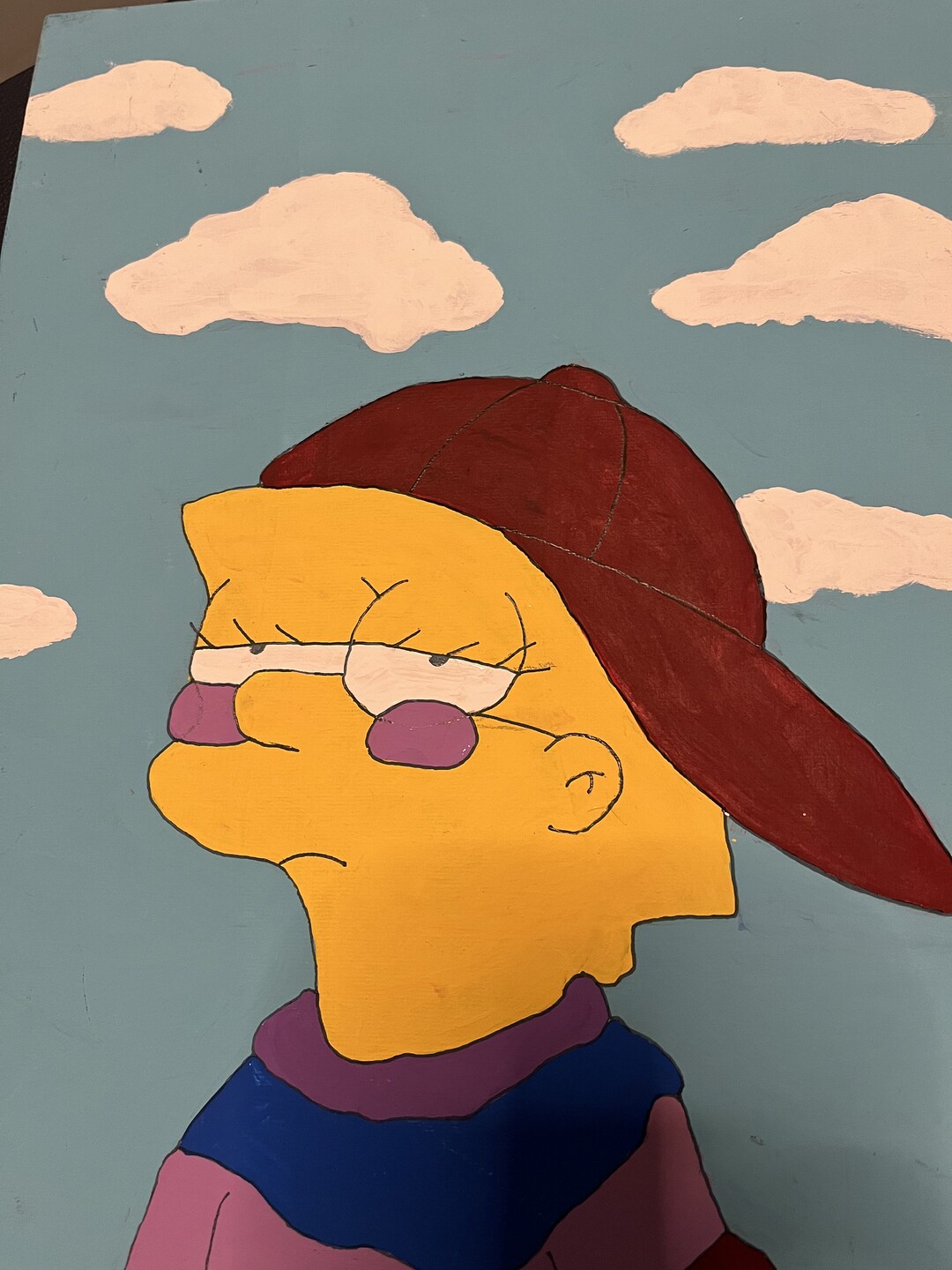 Lisa Simpson, Flat Canvas Acrylic Painting - Etsy