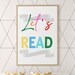 Let's Read Printable Reading Nook Decor Classroom - Etsy
