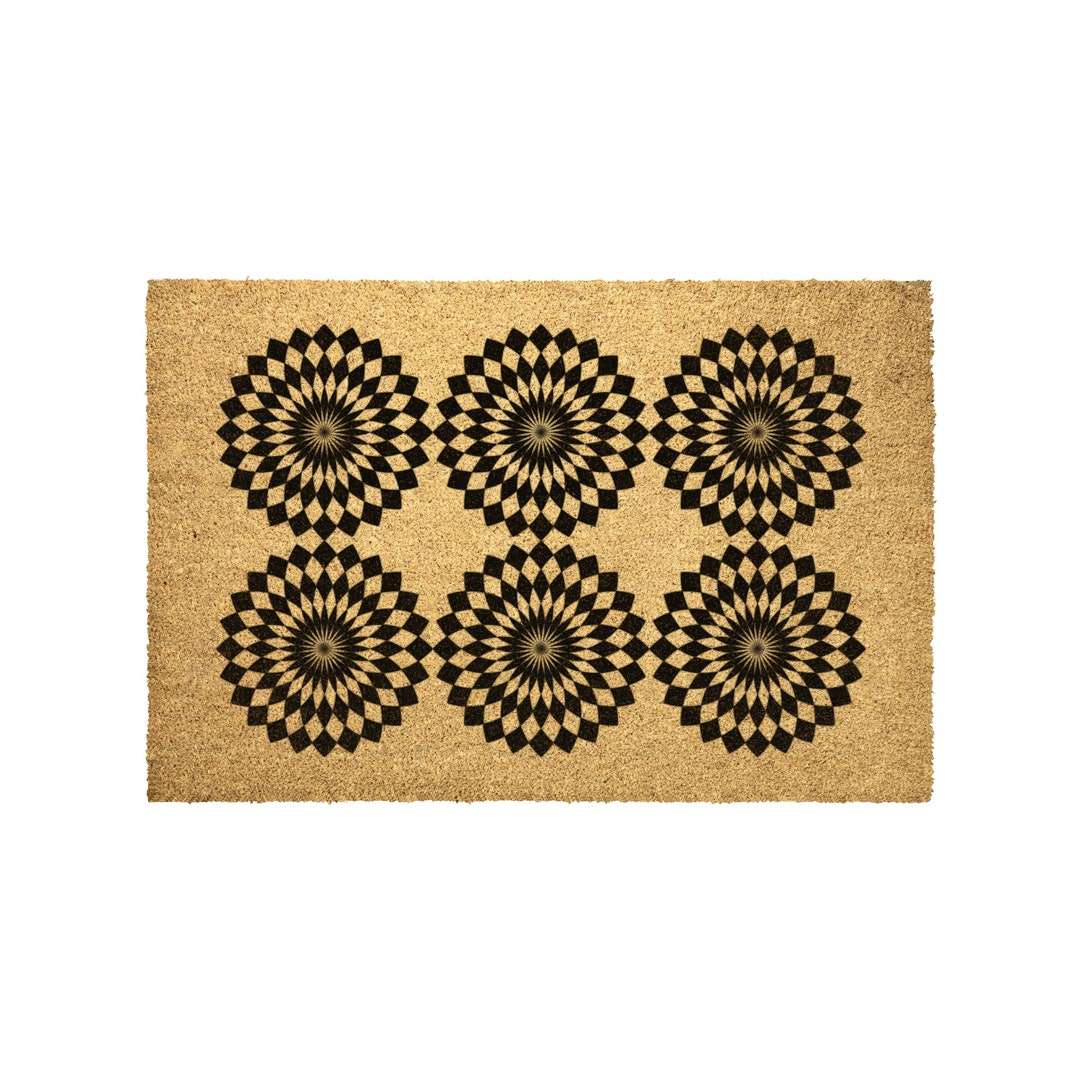 Star Optical Illusion Pattern Door Mat, Quirky Cool Checkered Doormat ...