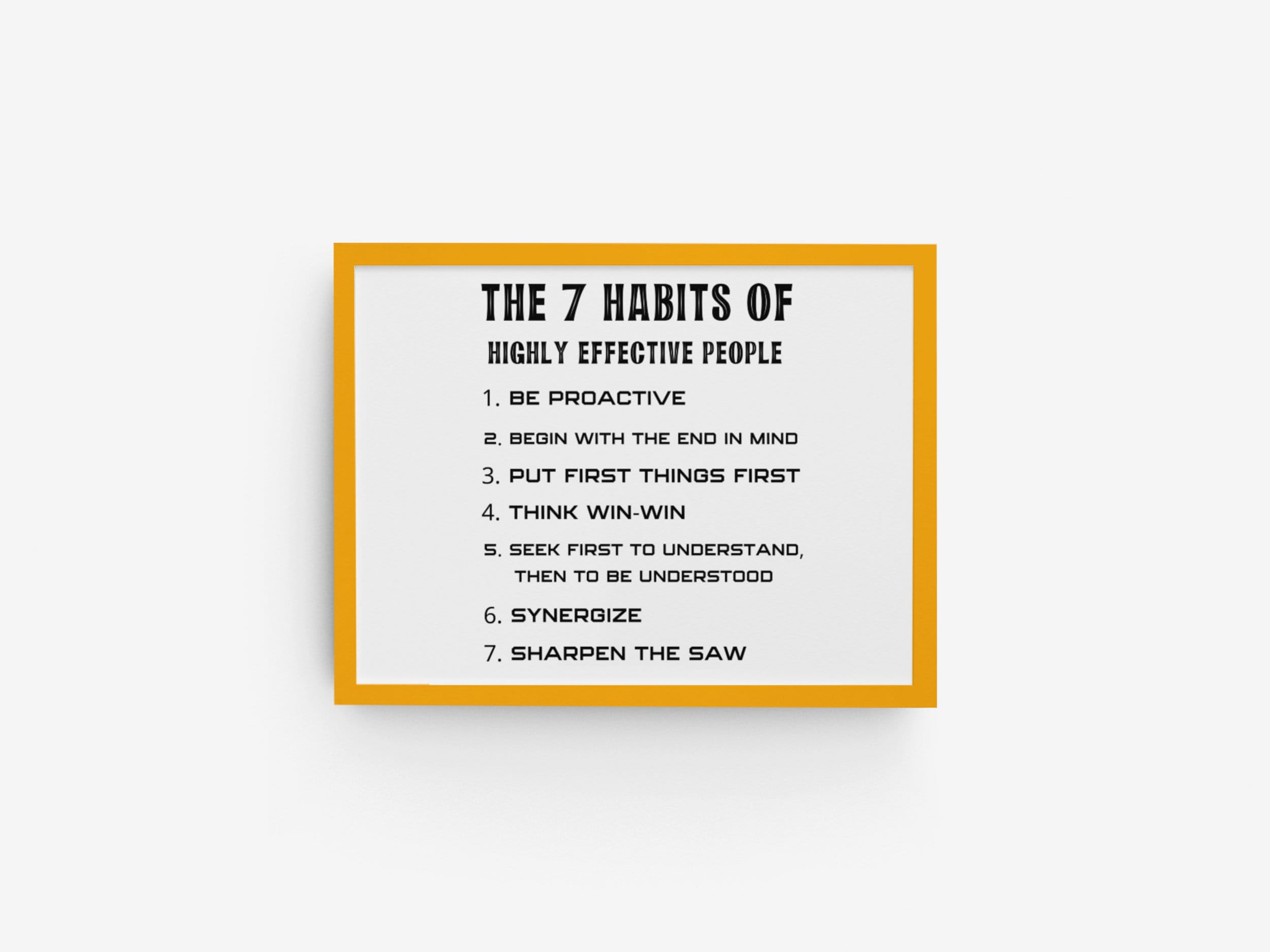 Printable Instant Download of the 7 Habits of Highly Effective - Etsy