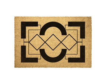 Geometric Doormat, Modern Gift, Unique Welcome Mat, Coir Doormat ...