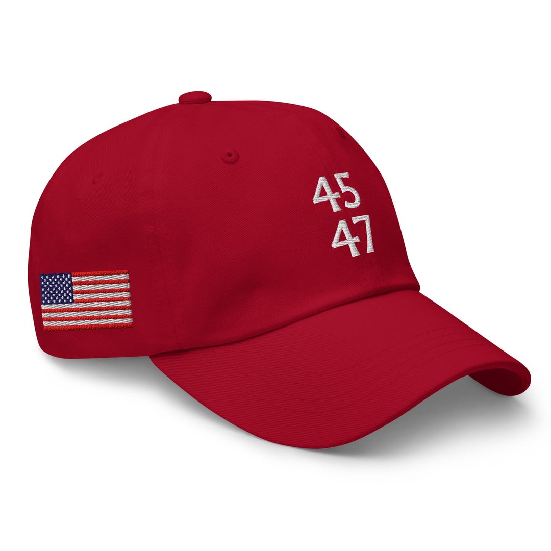 Adjustable 45 47 Trump Dad Hat, 45 47 Donald J. Trump Baseball Cap ...