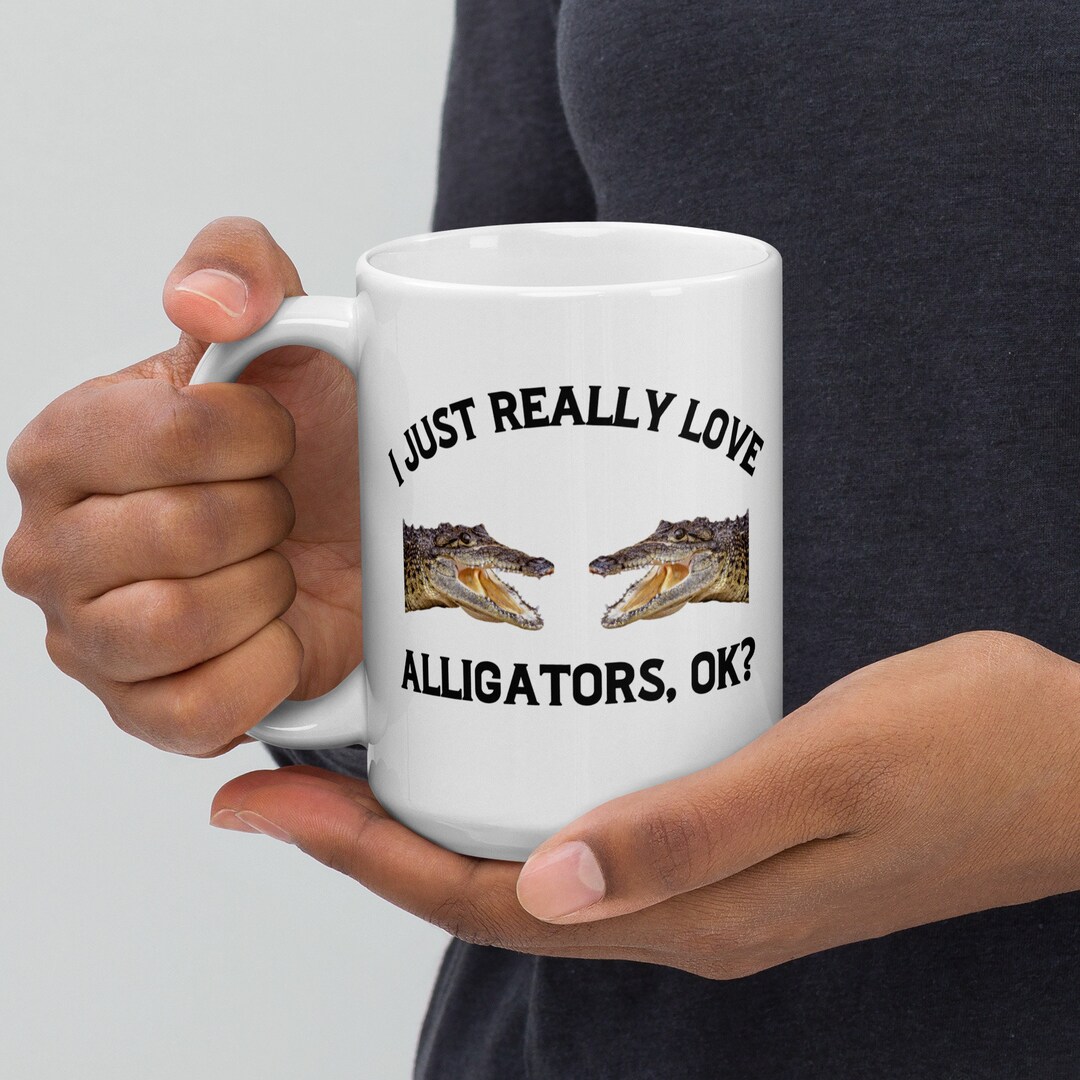 I Love Alligators Mug, Cute Alligator Mug for Gator Lovers, Funny ...