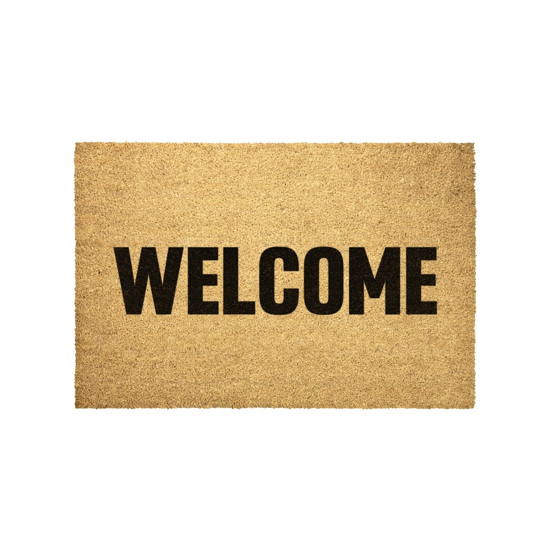 Welcome Coir Front Door Mat Funny - Etsy