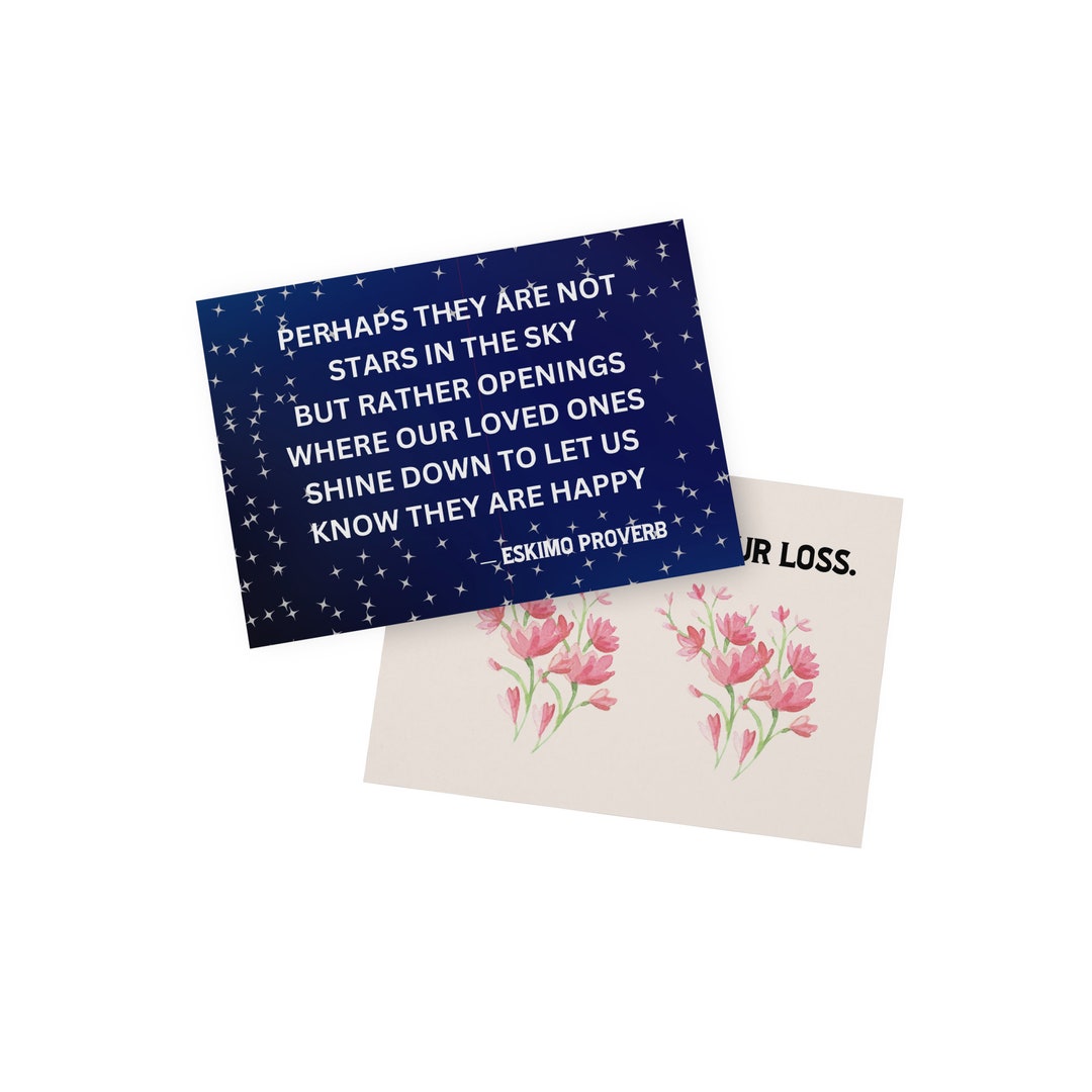 Stars in Sky Sympathy Card, Condolence Card, Thinking of You Card - Etsy