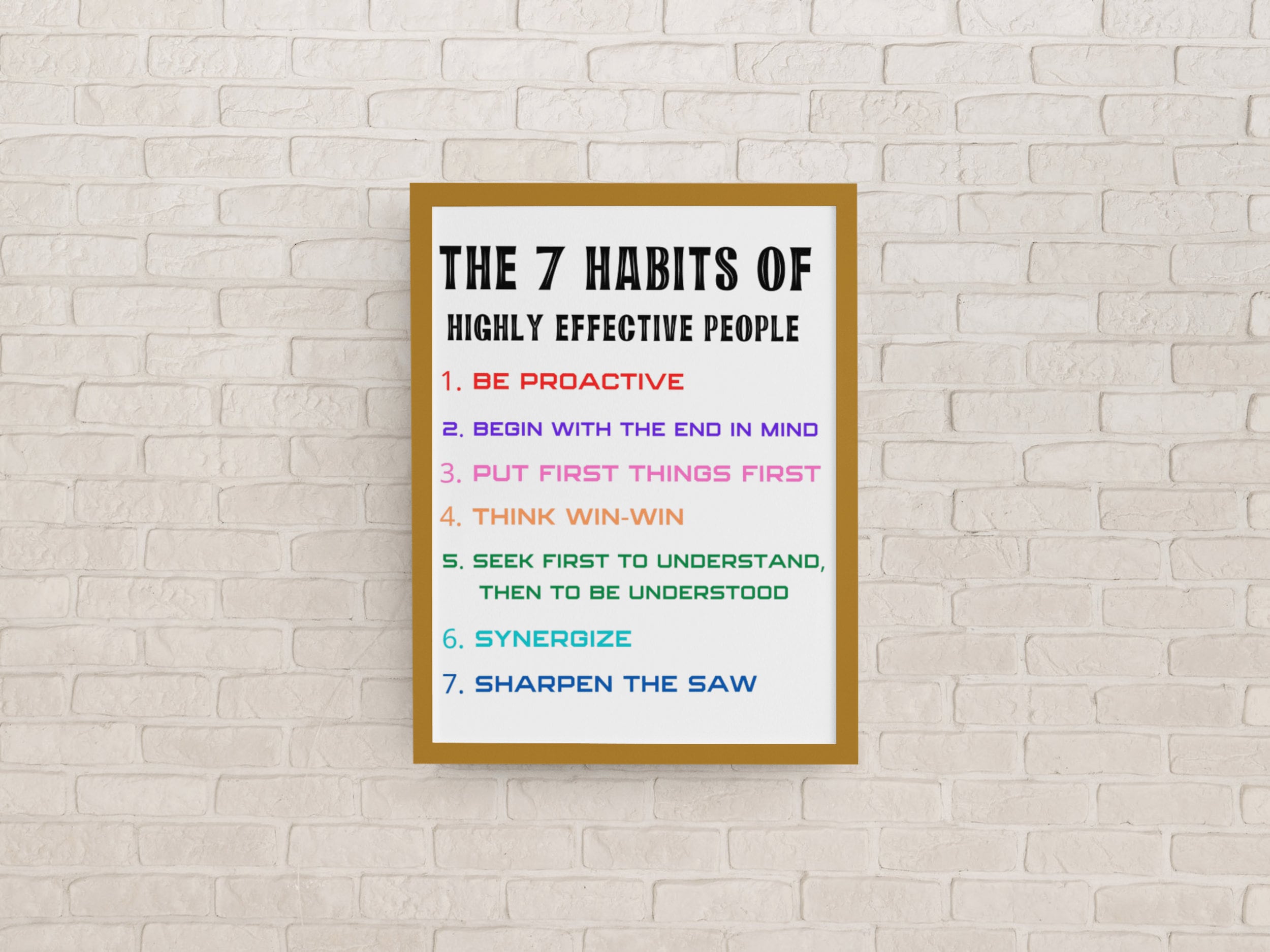 7 Habits Of Highly Effective People Poster