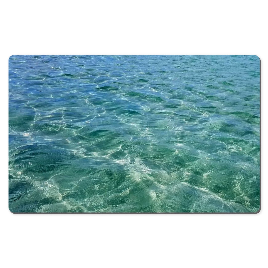 Clear Water Print Desk Mat, Beachy Desk Accessory, Cute Workspace ...