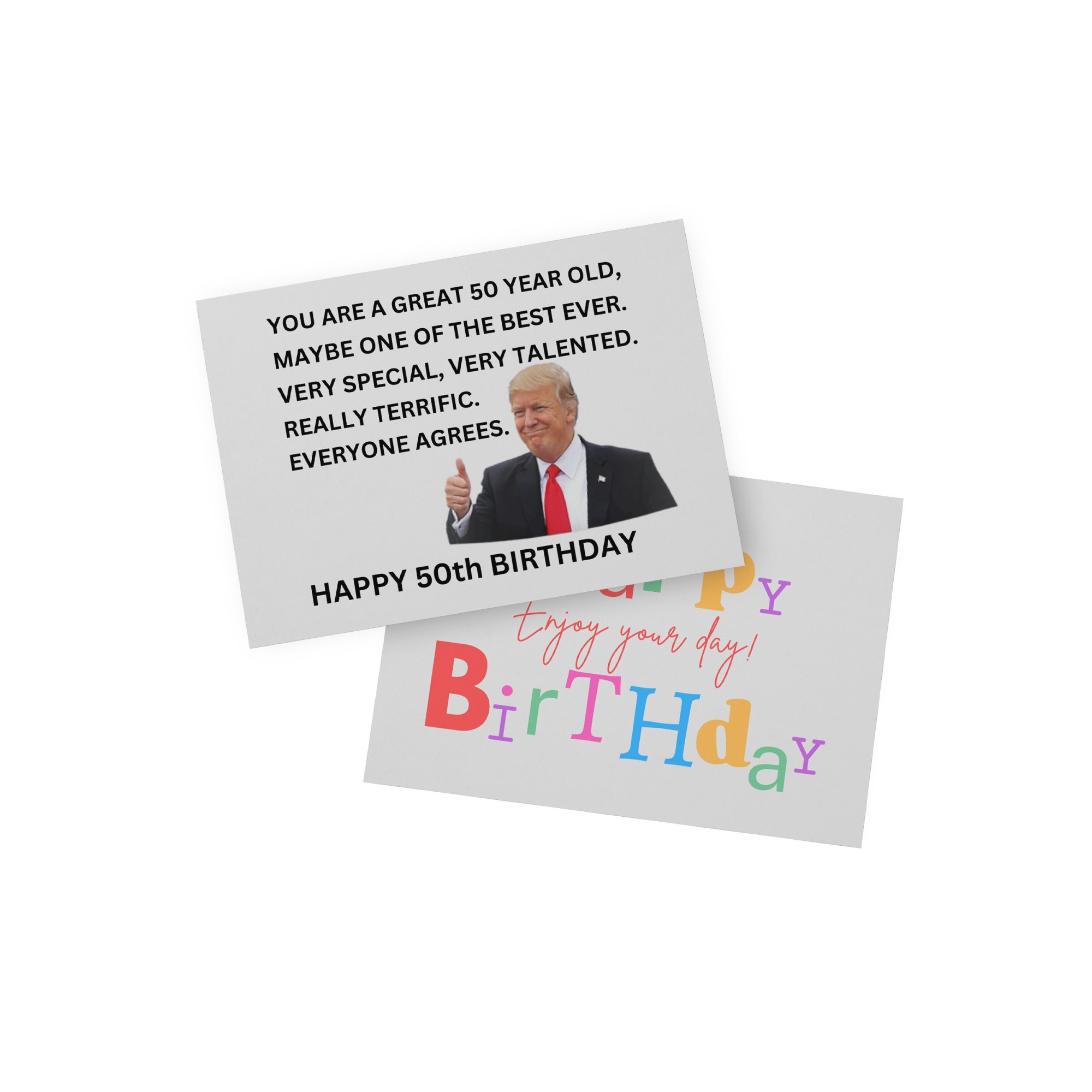 Funny 50th Trump Birthday Card Hilarious Donald J Trump 50 - Etsy