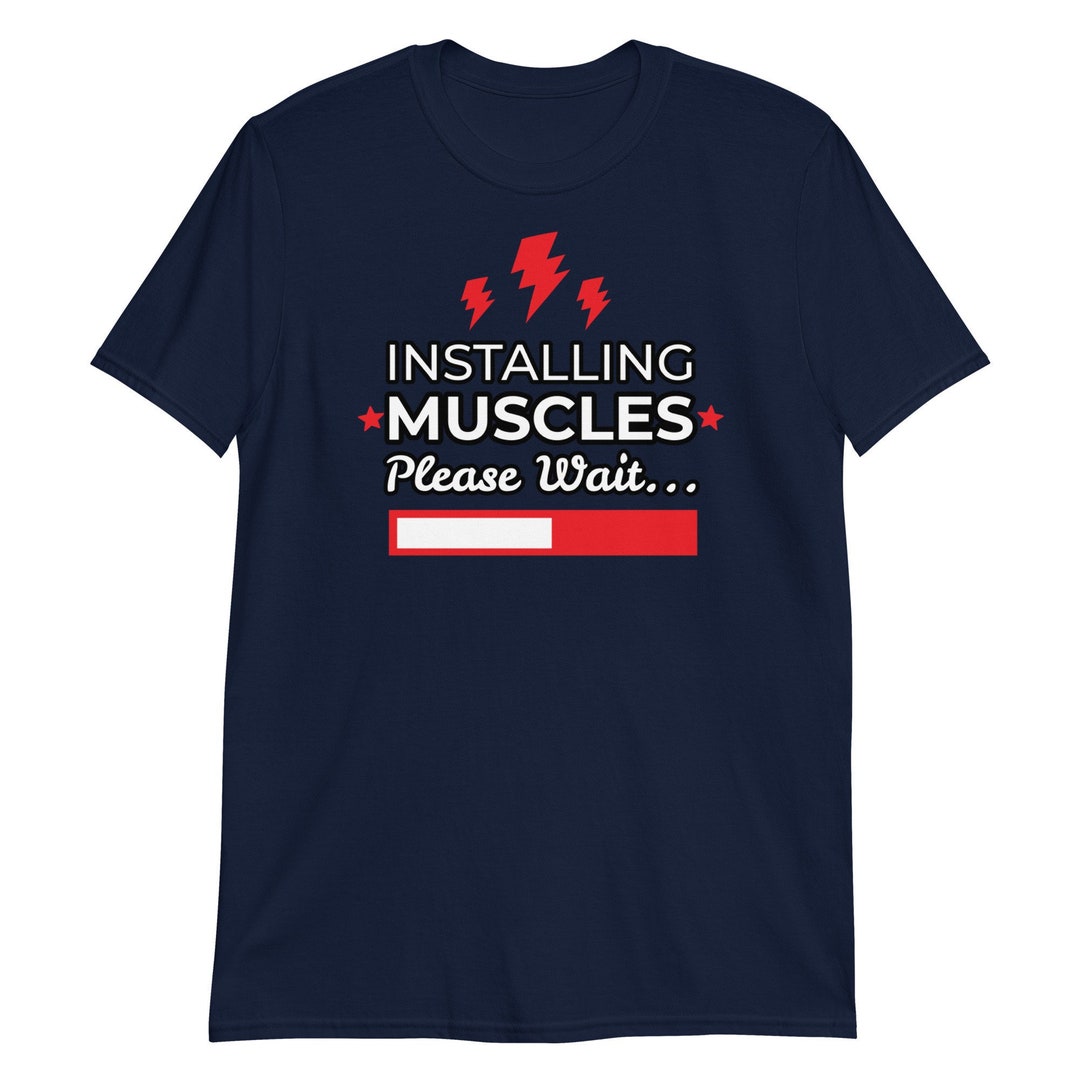 Funny Graphic Muscle Tee: Installing Muscles - Unisex T-shirt - Etsy