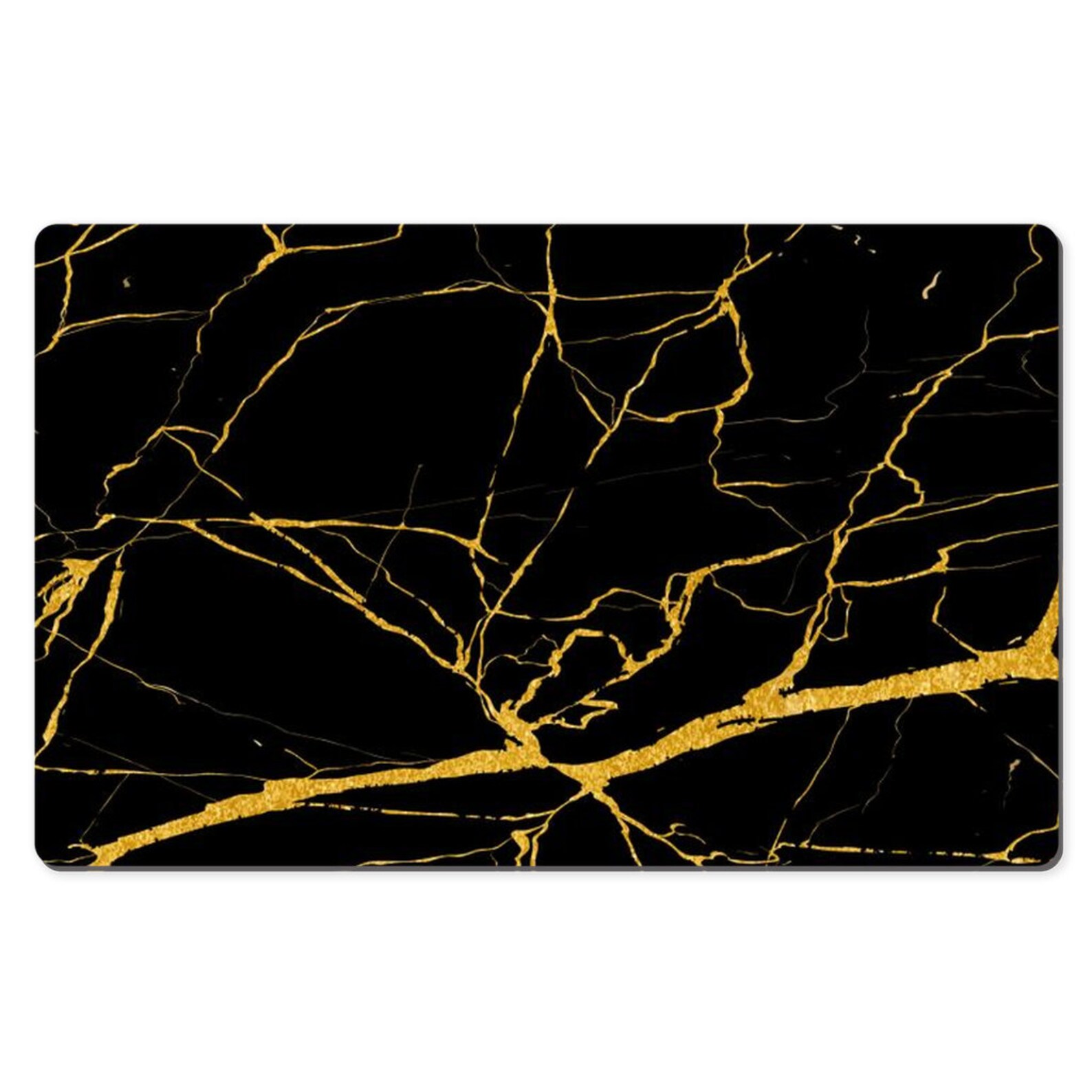 Black Gold Marble Desk Mat, Desk Pad, Large Mouse Pad 10x16 12x18 14x24 ...