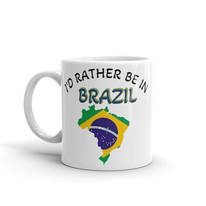 Brazil Mug: Brazilian Flag Map, Funny Travel Gift - Etsy