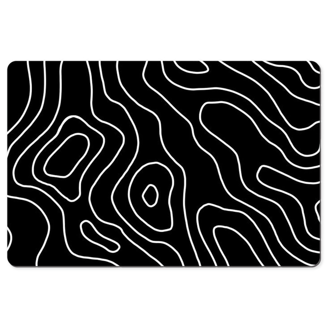 Black Topographic Desk Mat Black Gaming Mouse Pad Large - Etsy UK