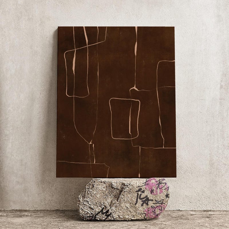 Abstract Brown Poster - Etsy