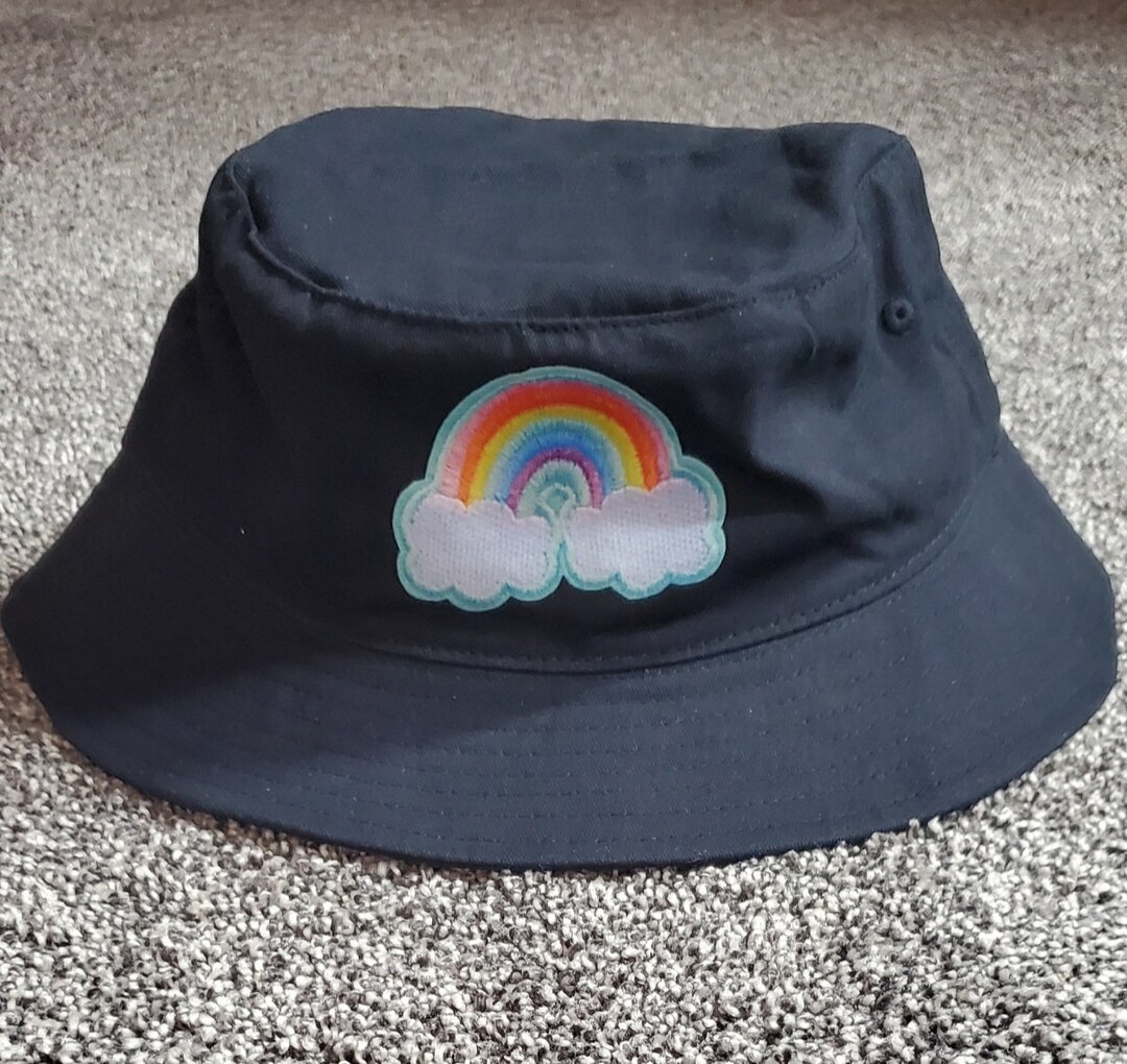 Bucket Hat, Rainbow Bucket Hat, Rainbow Floppy Hat, Rainbow Cap, Over ...