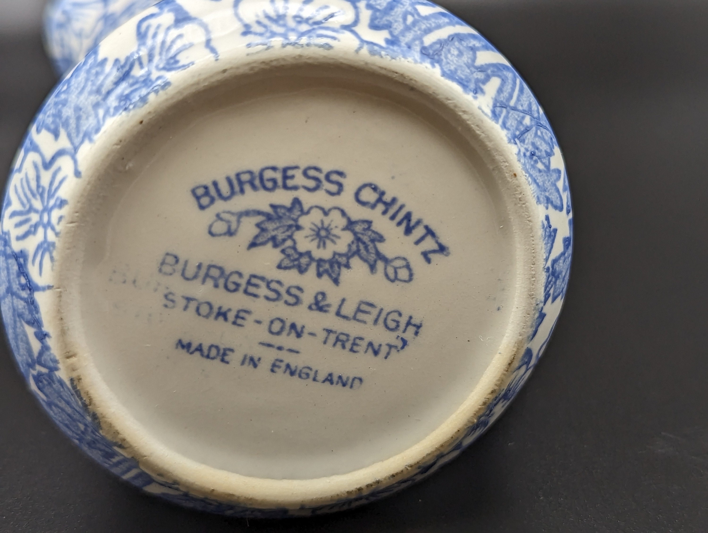 Rare Find! Burgess Chintz Mini Tankard Jug- Creamer Stoke on Trent ...