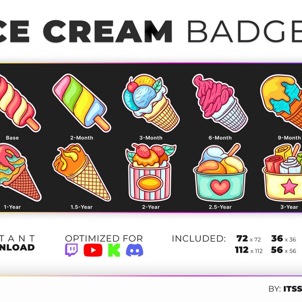 Kick Sub Badges - Etsy