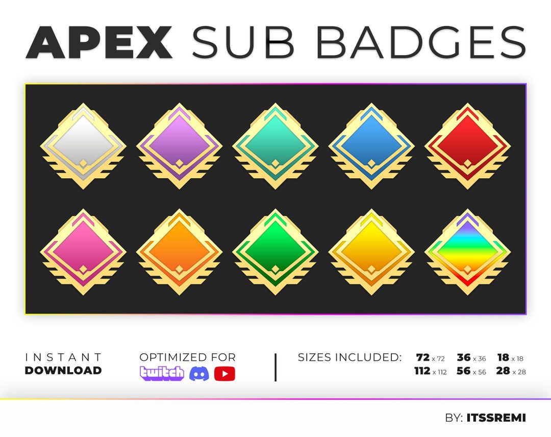 Apex Legends Level 100 Badge Subbit Badges Etsy
