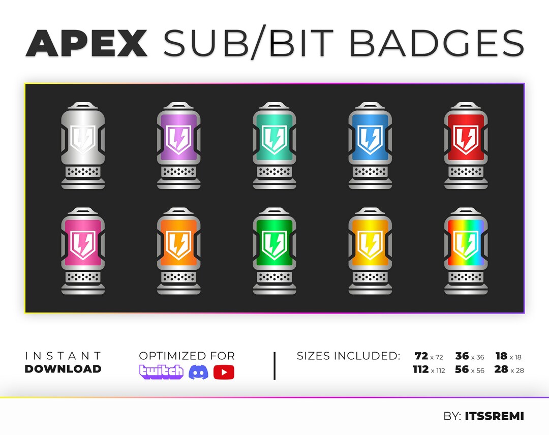 Apex Legends Shield Battery Sub Bit Badges - Etsy