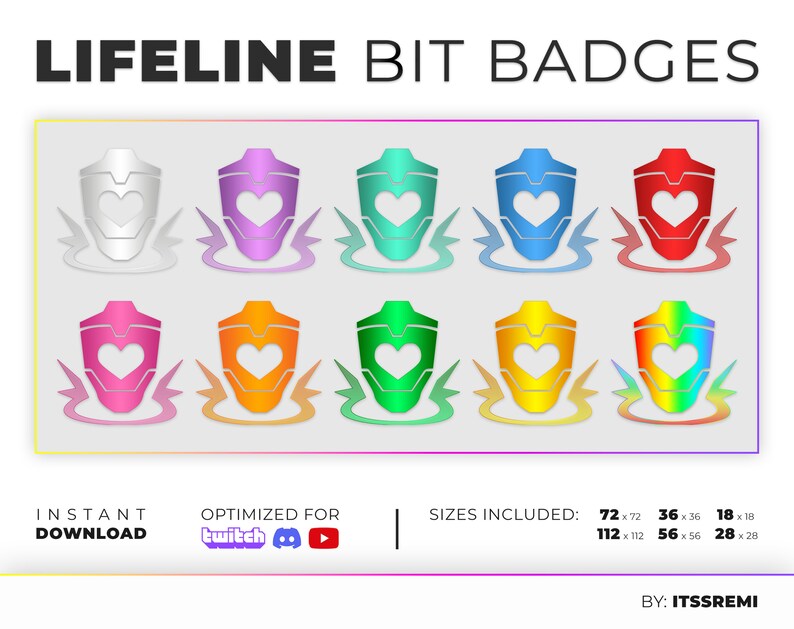 Apex Legends Lifeline Bit Badges for Twitch - Etsy