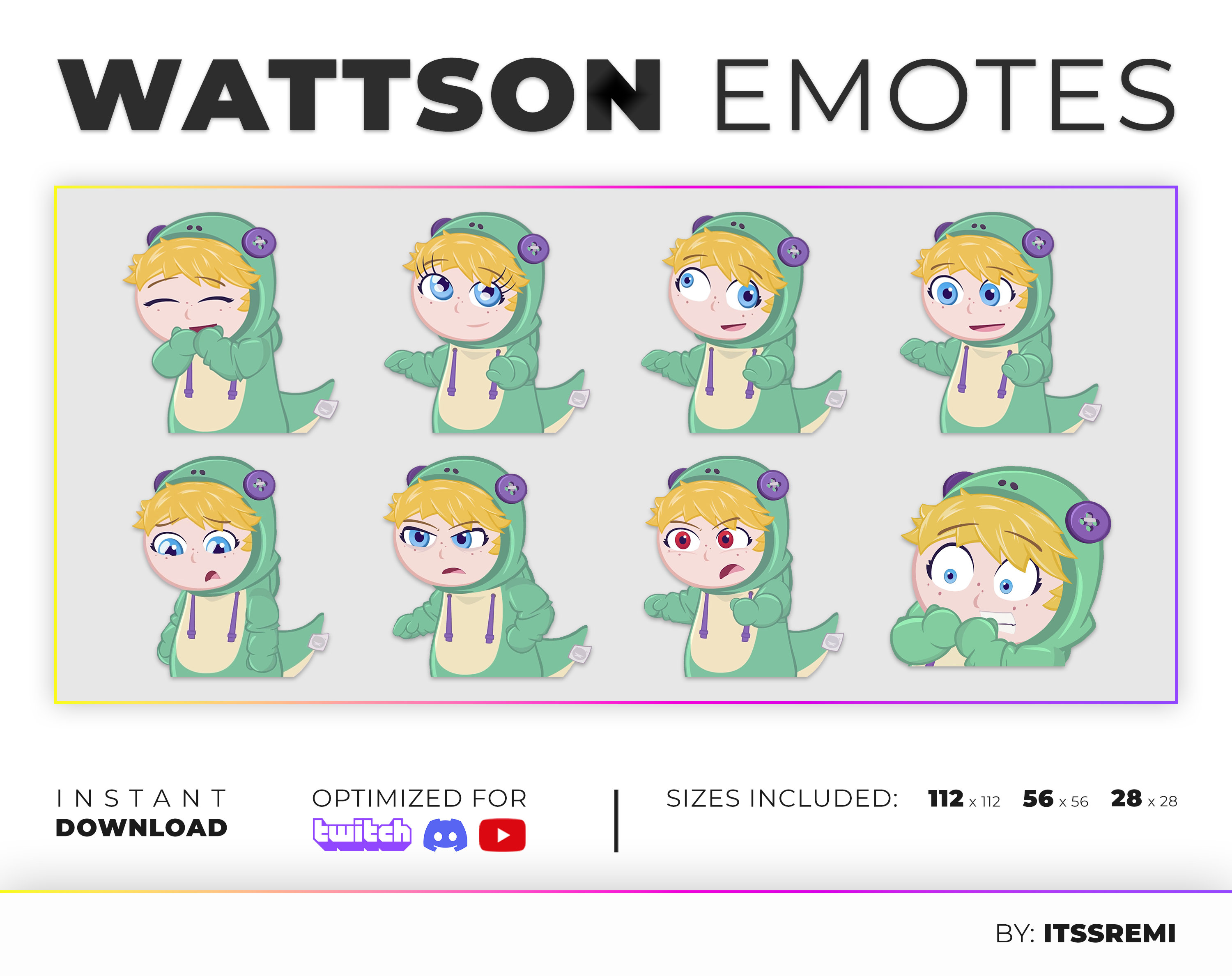 Wattson Emotes for Twitch - Etsy