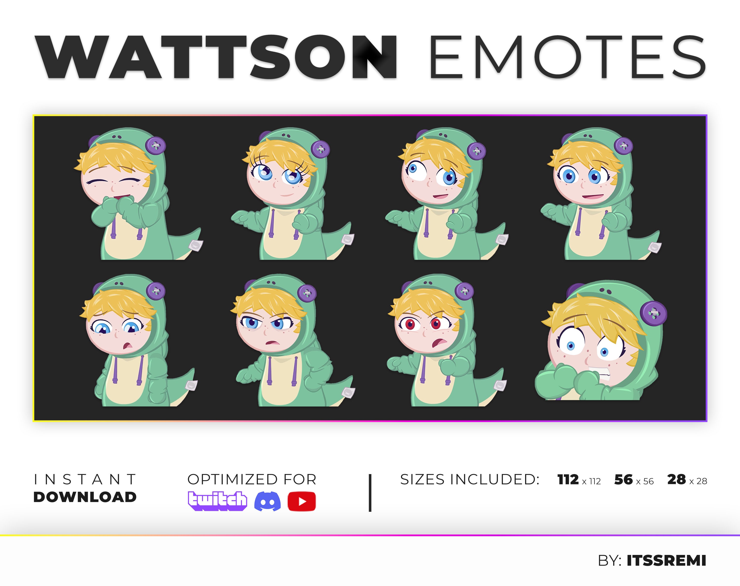 Wattson Emotes for Twitch - Etsy
