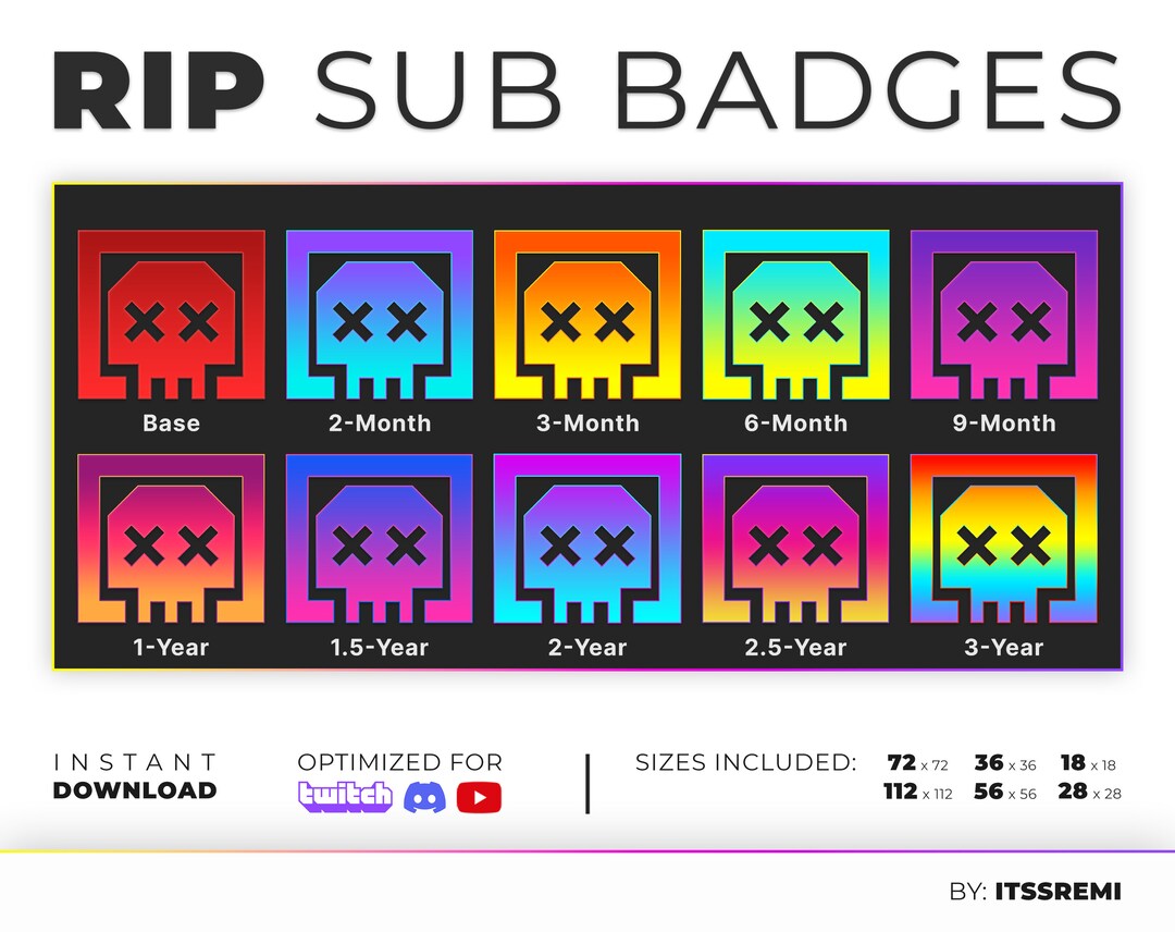 Apex Legends RIP Sub Badges for Twitch - Etsy
