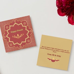 Customizable Diwali Greeting Card Printable & Digital Copy for Social ...
