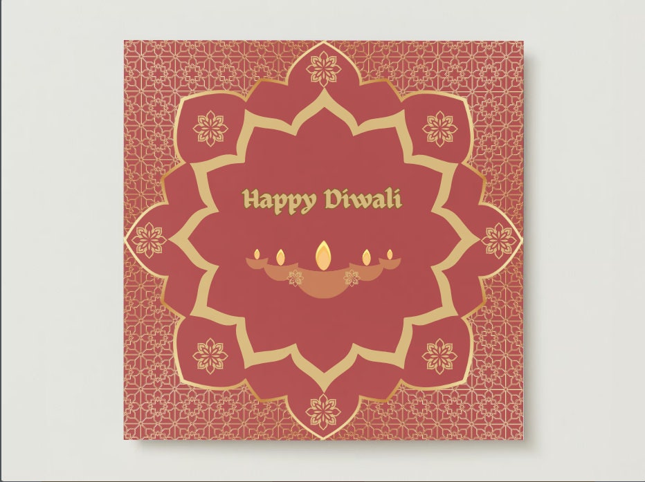 Customizable Diwali Greeting Card | Printable & Digital Copy for Social ...