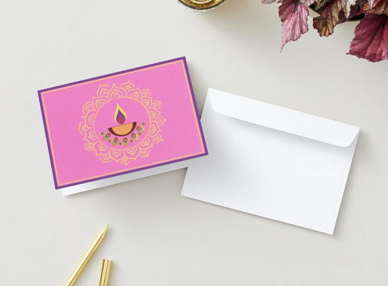 Diwali Printable Greeting Card for Festive of Lights | Digital Download ...