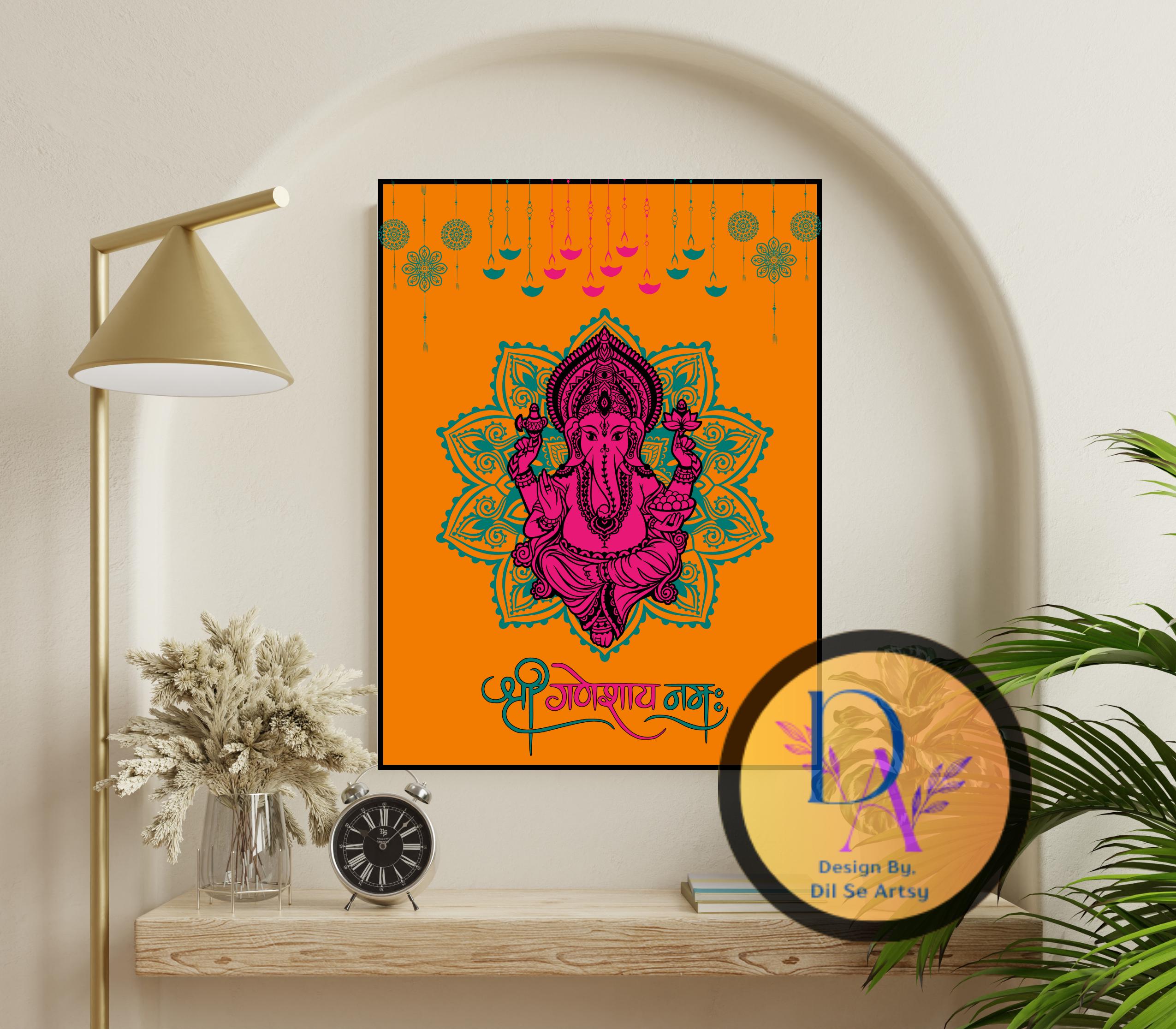 Ganesh Coloring Page – Printable Hindu Art for Kids & Adults, Relaxing ...