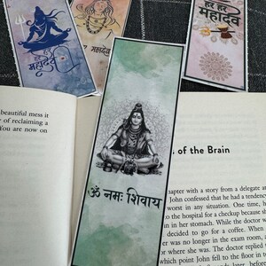 Divine Lord Shiva Bookmark Collection - Set of 4 Unique, Colorful ...