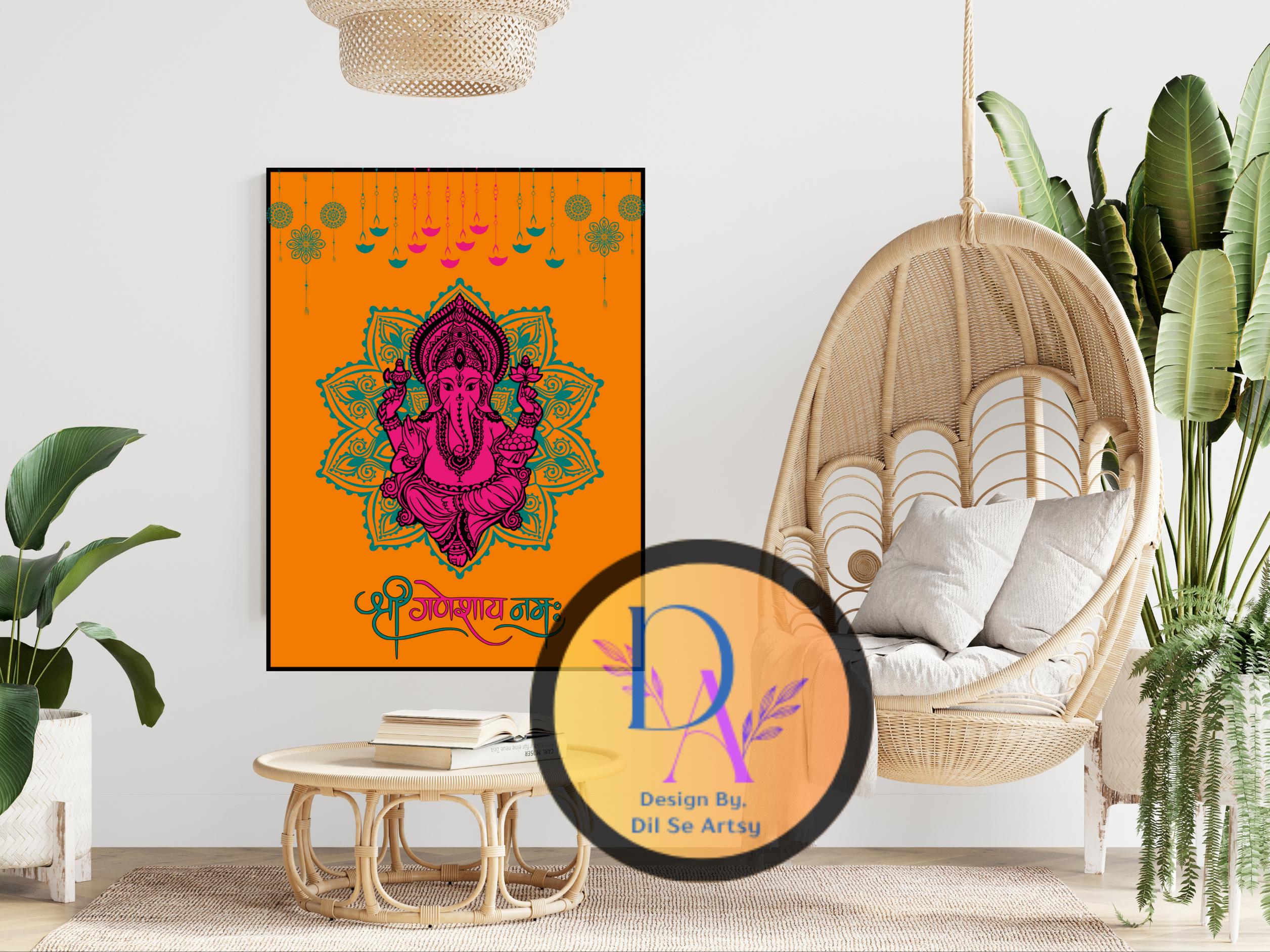 Ganesh Coloring Page – Printable Hindu Art for Kids & Adults, Relaxing ...