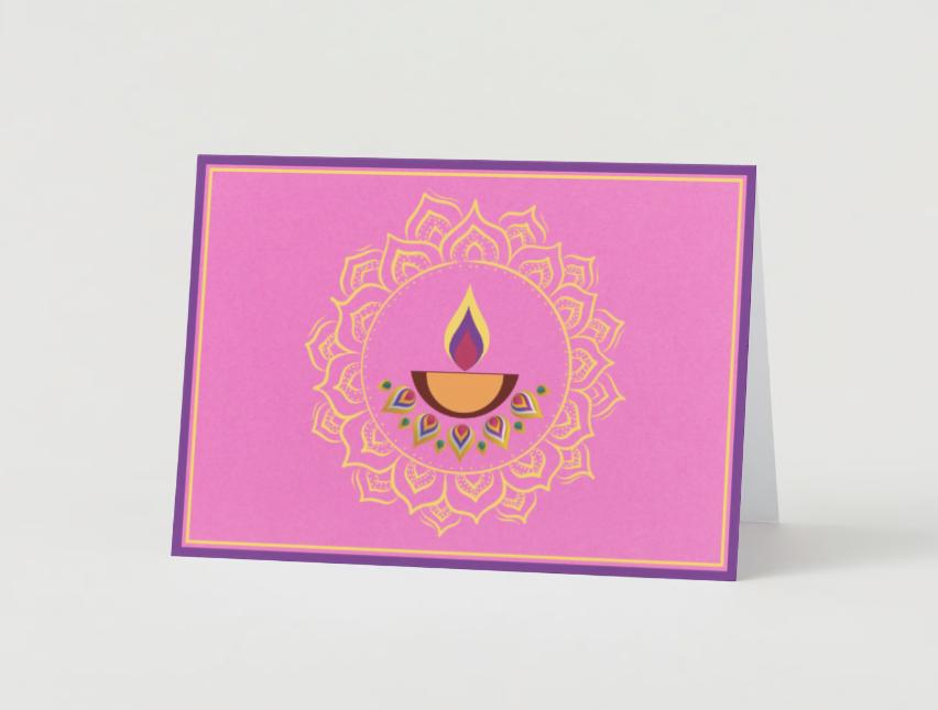 Diwali Printable Greeting Card for Festive of Lights | Digital Download ...
