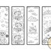 Birthday Coloring Bookmarks: 24 Kids Printable Designs (digital ...