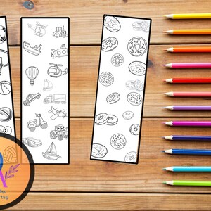 Birthday Coloring Bookmarks: 24 Kids Printable Designs (digital ...